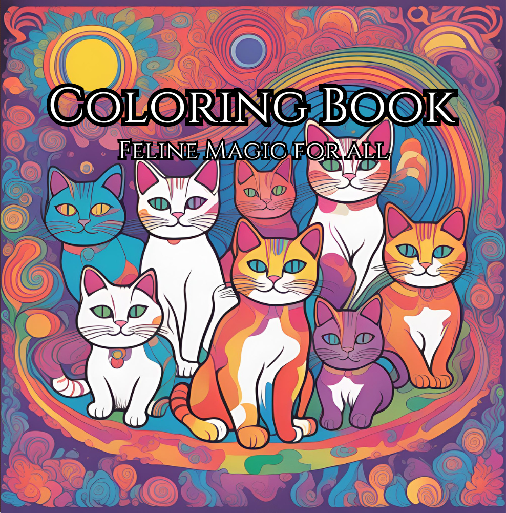 Feline Magic For All: Coloring Book for Cat Lovers – Quill Hawk Publishing